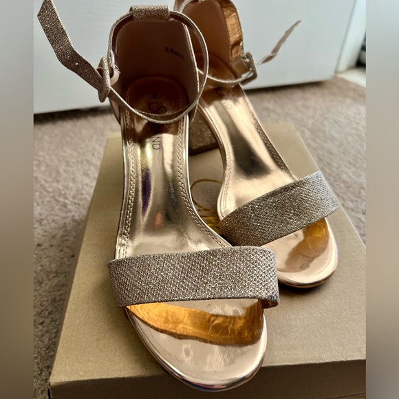 Shoes | Rose Gold Shimmer Formal Heeled Shoes | Poshmark